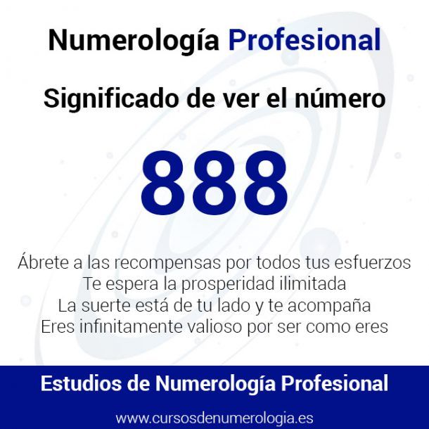 Significado del Número 888. Ver el Número 888. Numerología 888